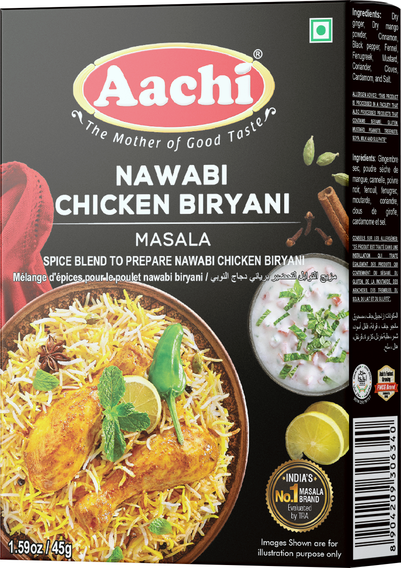 Aachi Nawabi Chicken Biryani Masala 45gm – BTM International